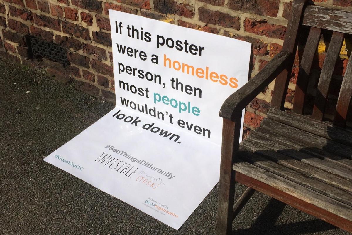 Brilliant poster by a UK homeless charity – Bite-Sized Marcomms